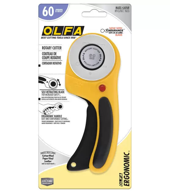 Olfa - Rotary Cutter - 3 Sizes – Mad Moody Quilting Fabrics
