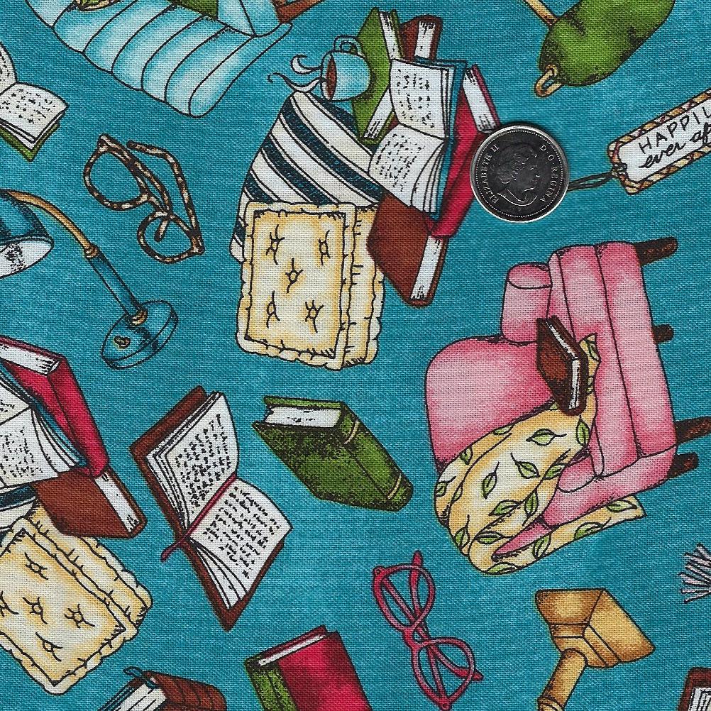 Readerville by Kris Lammers for Maywood Studio - Background Blue Cozy ...
