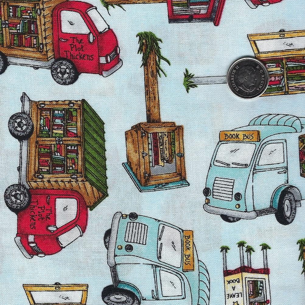 Readerville by Kris Lammers for Maywood Studio - Background Blue Tiny ...
