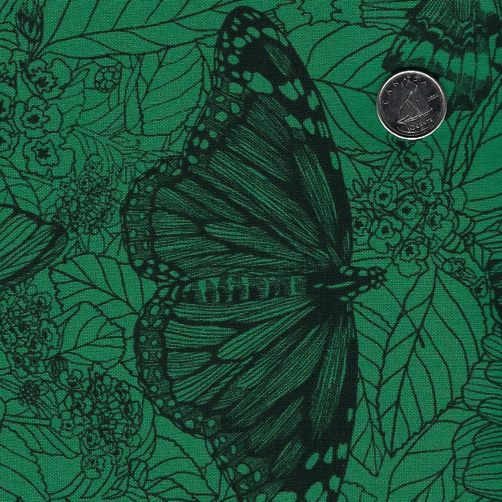 Indelible Ink by Anna Maria for Northcott - Background Jade Winging It ...