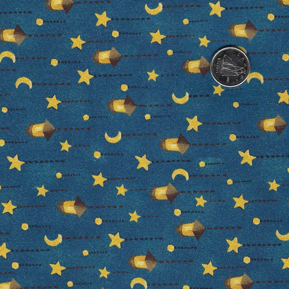 Forest Fables by Paintbrush Studio Fabrics - Background Navy Sky & Lan ...