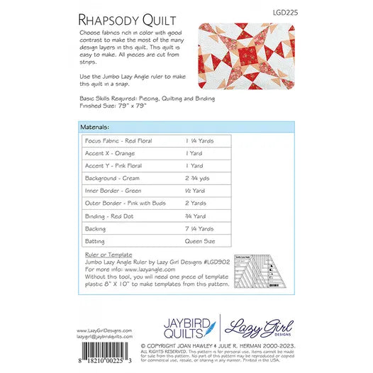 Rhapsody Quilt by Lazy Girl Designs – Mad Moody Quilting Fabrics
