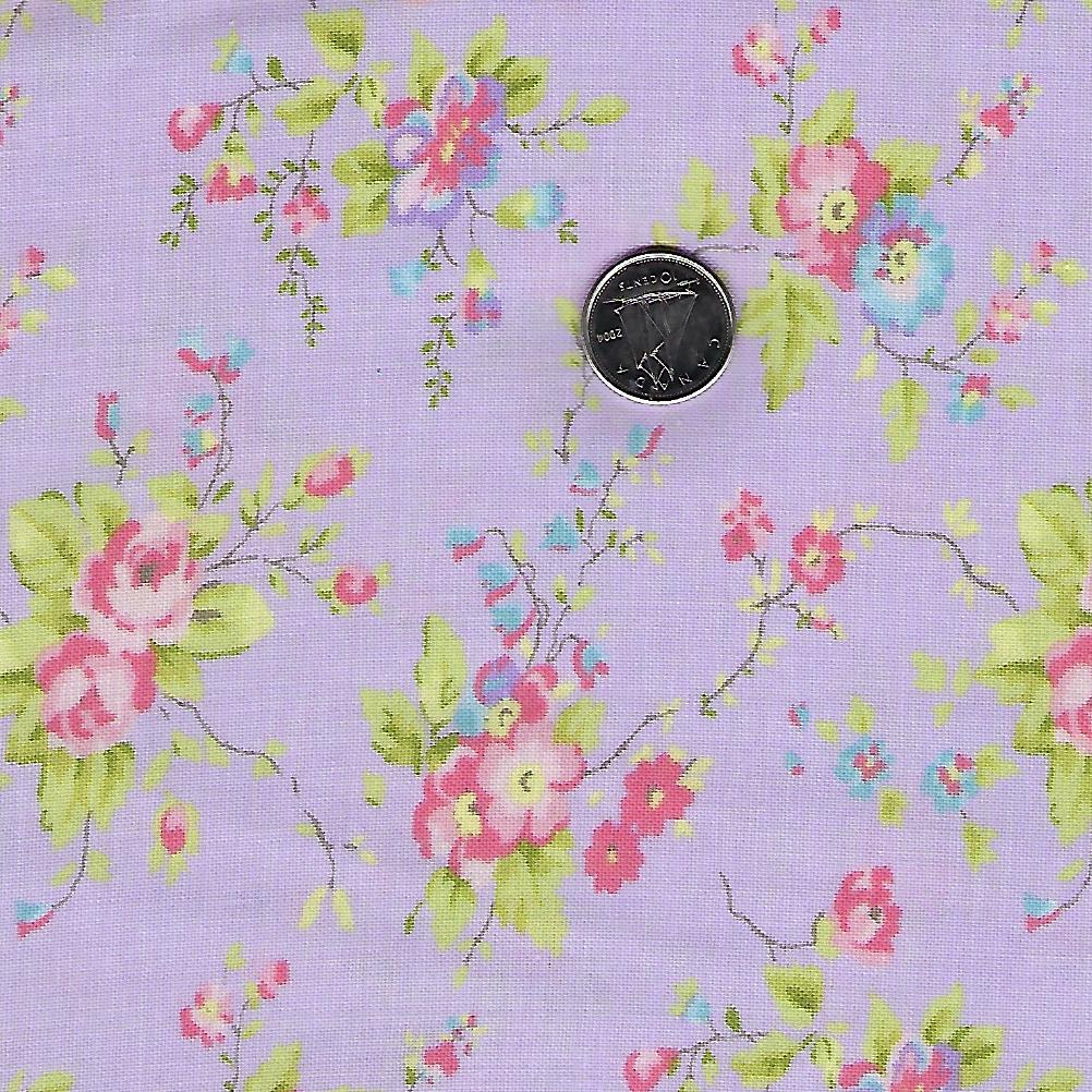 Finnegan by Brenda Riddle Designs for Moda - Lilac Floral Bouquet – Mad ...